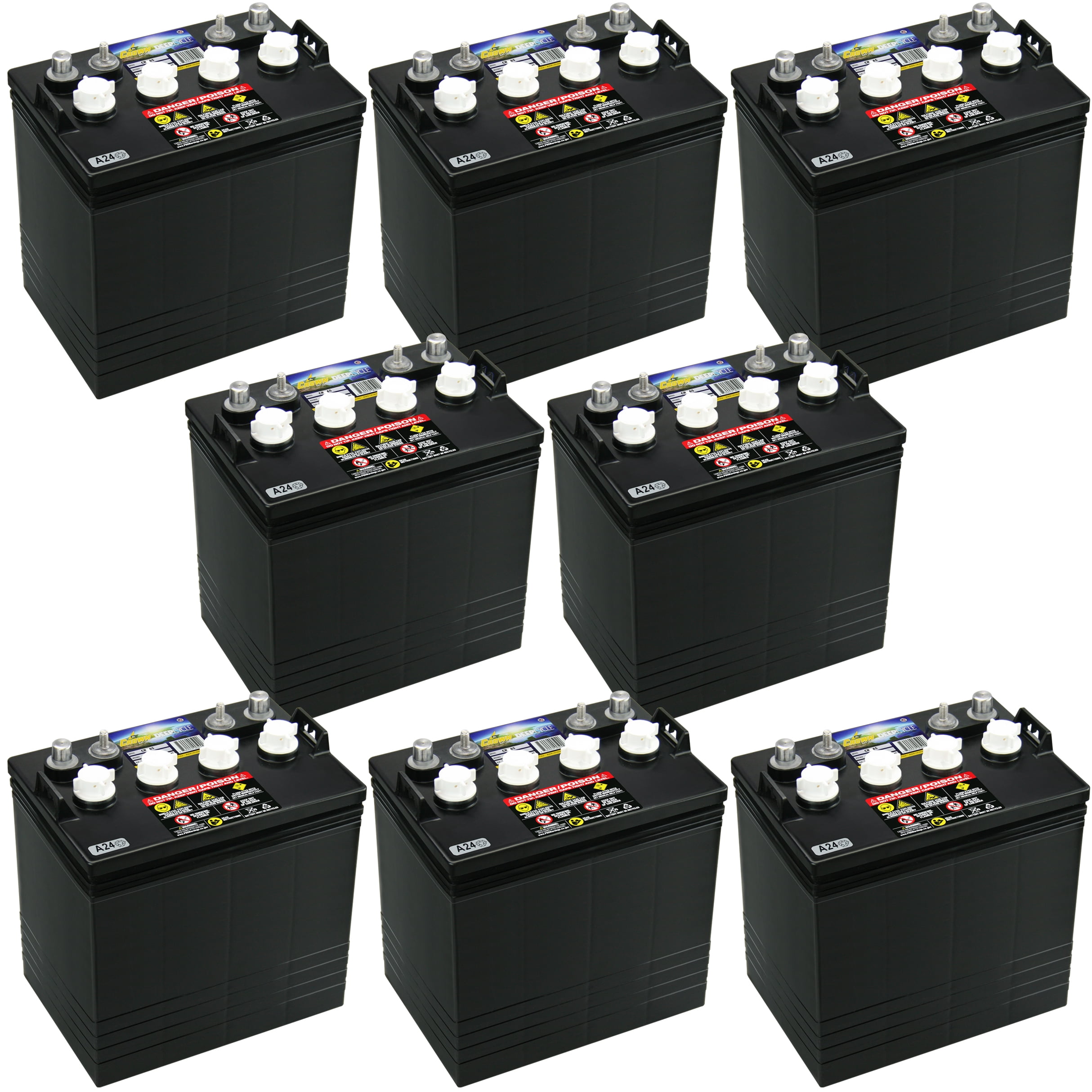 Crown CR-165 8V Deep-Cycle Flooded Battery replaces Trojan T-875 X8 ...