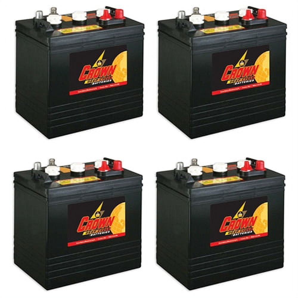 Crown CR-220 Group GC2 6V 220 AH Battery X4 - Walmart.com