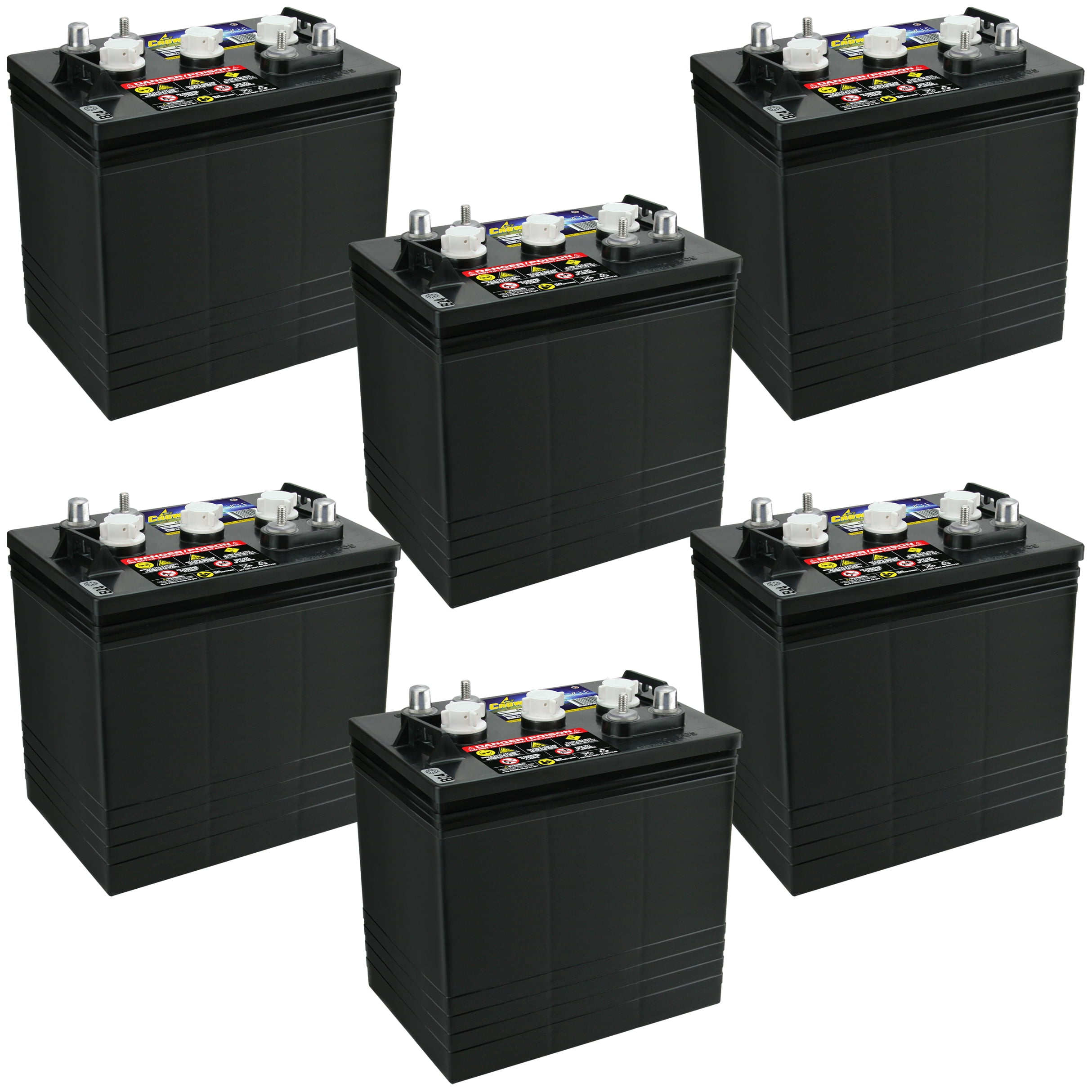 Crown CR-220 Group GC2 6V 220 AH Battery X6 - Walmart.com