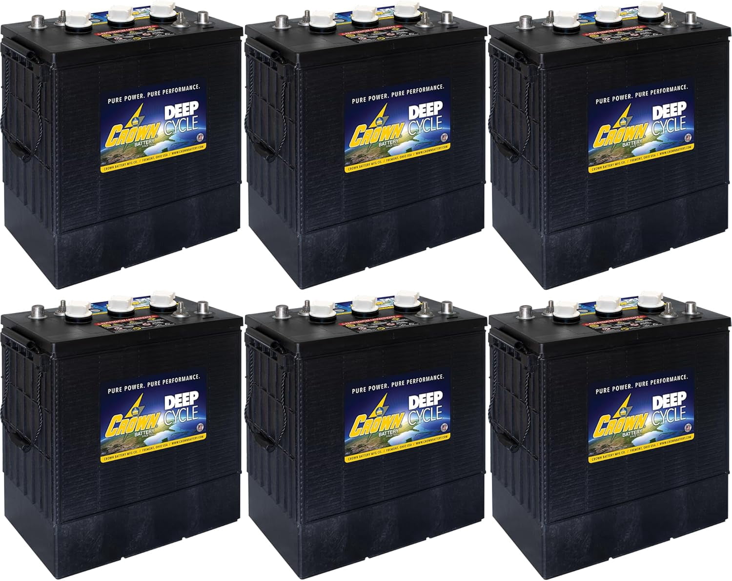 Crown CR-330 6V Flooded Lead Acid Deep Cycle Battery – 330Ah @ 20Hr ...