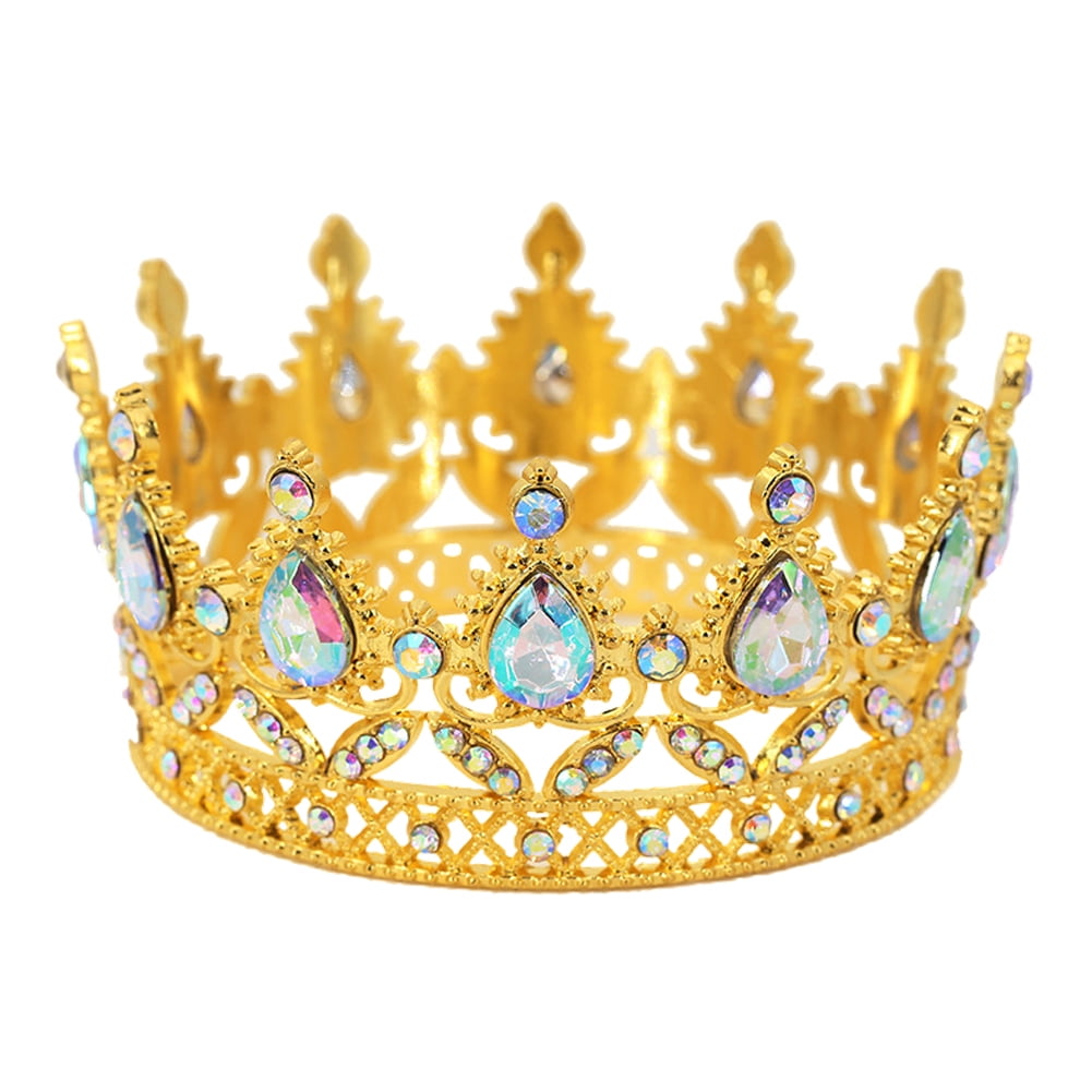 Crown Cake Topper Alloy Crown Cake Topper Sparkle Rhinestones Crown ...