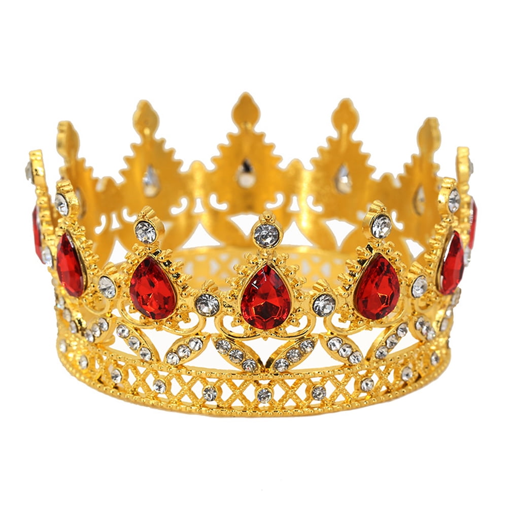 Crown Cake Topper Alloy Crown Cake Topper Sparkle Rhinestones Crown ...