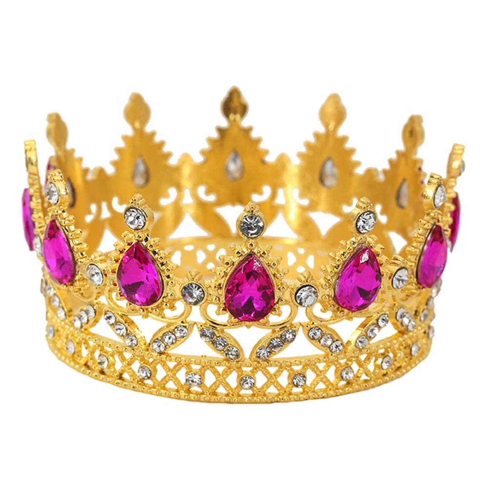 Crown Cake Topper Alloy Crown Cake Topper Sparkle Rhinestones Crown ...