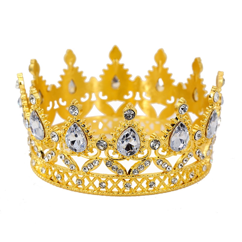 Crown Cake Topper Alloy Crown Cake Topper Sparkle Rhinestones Crown ...