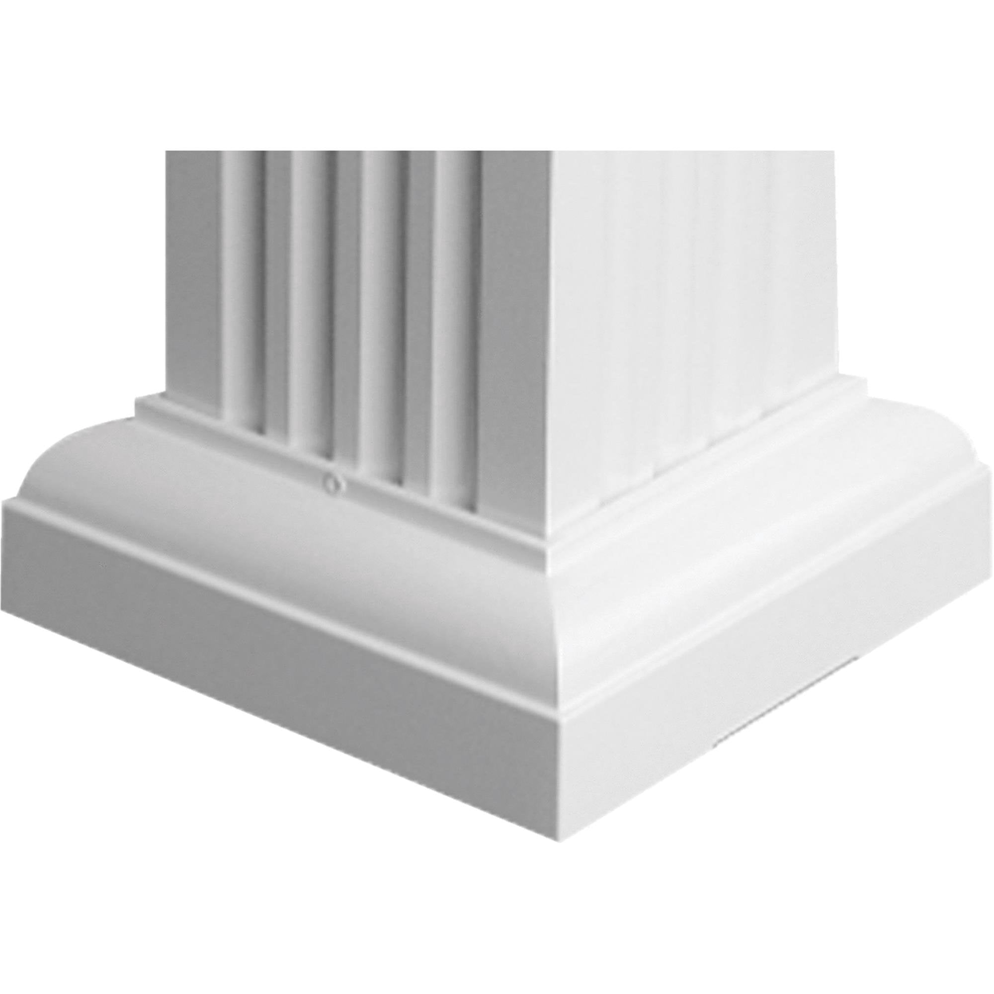 Crown Column 8 In. White Aluminum Cap/Base - Walmart.com