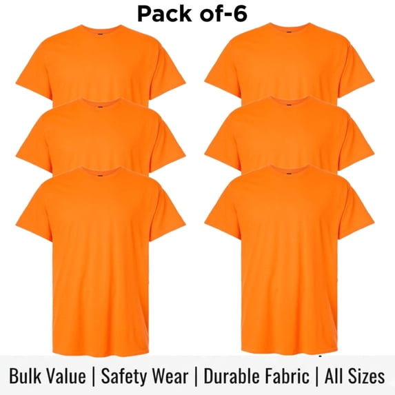 Crown Craze® High Visibility Work T-Shirts Men's Performance Tee Shirts ...