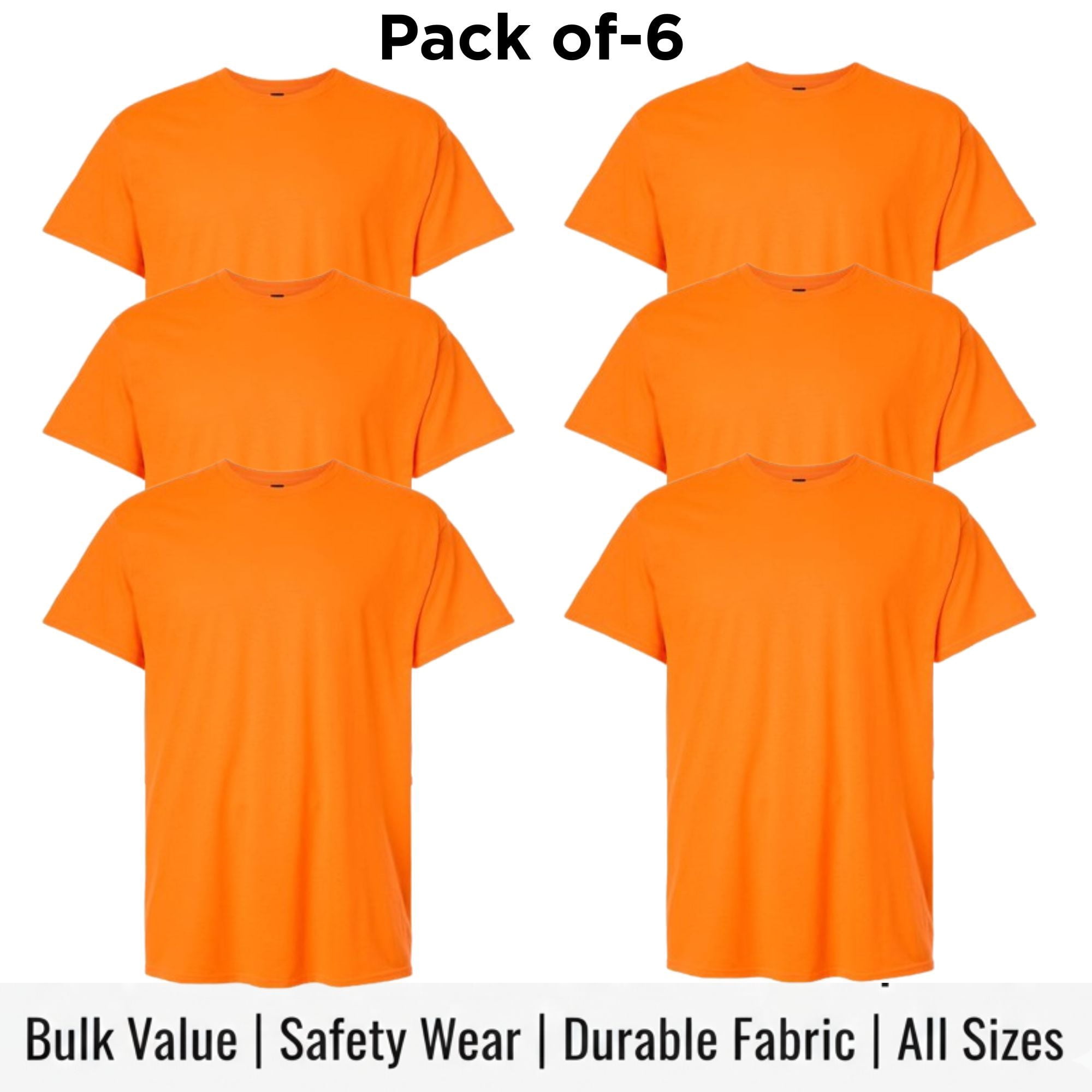 Crown Craze® High Visibility Work T-Shirts Men's Performance Tee Shirts ...