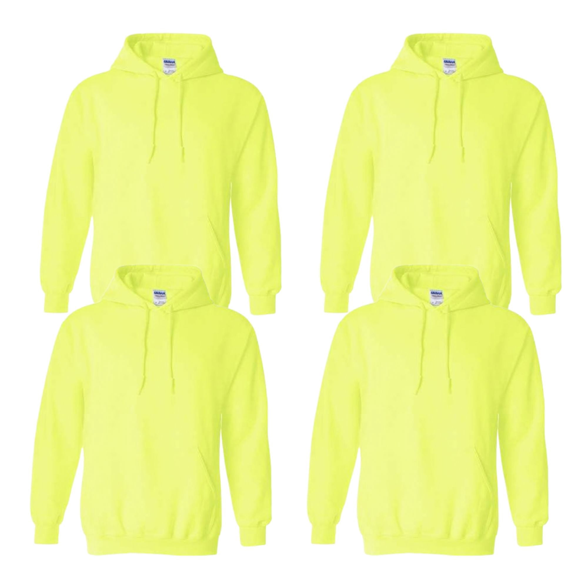 Crown Craze® Men’s High Visibility Safety Hooded Sweatshirt, Hi Vis ...