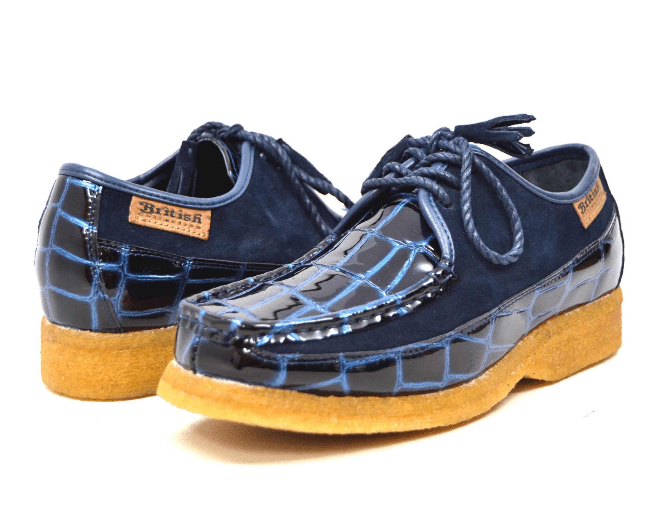 Crown Crocodile Suede and Croc Lace Up Men Shoes - Walmart.com