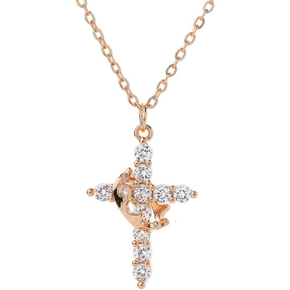 Crown Cross Necklace for Women-Exquisite Christian Necklace-cross ...