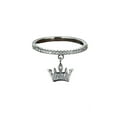 Crown Dangle Charm Engagement Ring For Women's Gift 1.9 Ct Diamond 14K ...