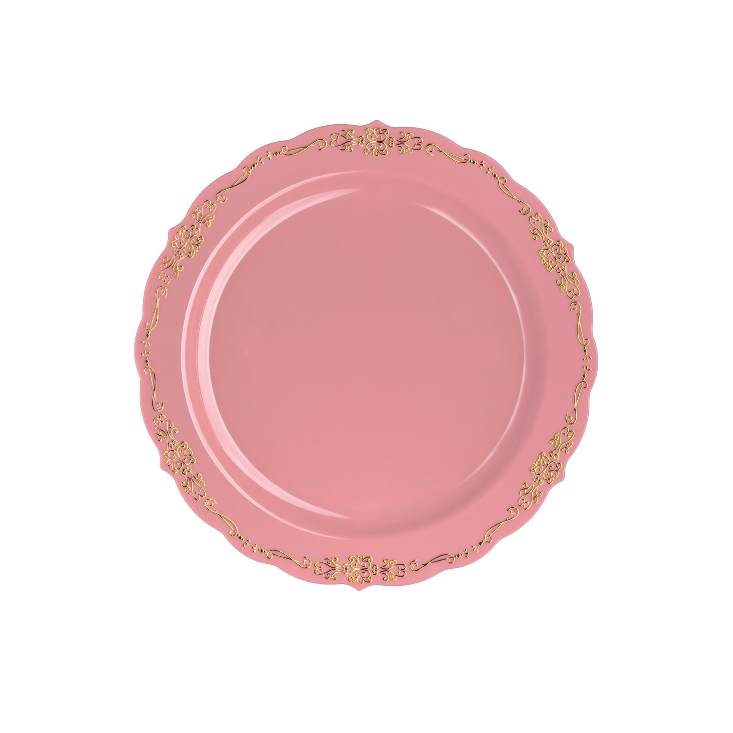 Crown Display 10" Coral/Gold Hard Plastic Victorian Design Wedding and ...