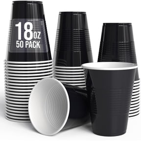 Black Plastic Cups