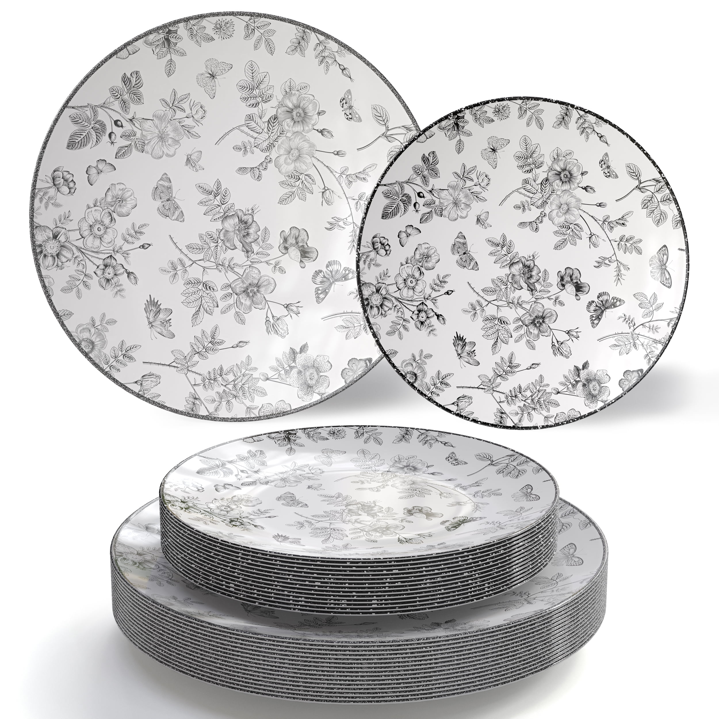 Crown Display 200 Piece Disposable Party Plates Set - Wedding Plates ...