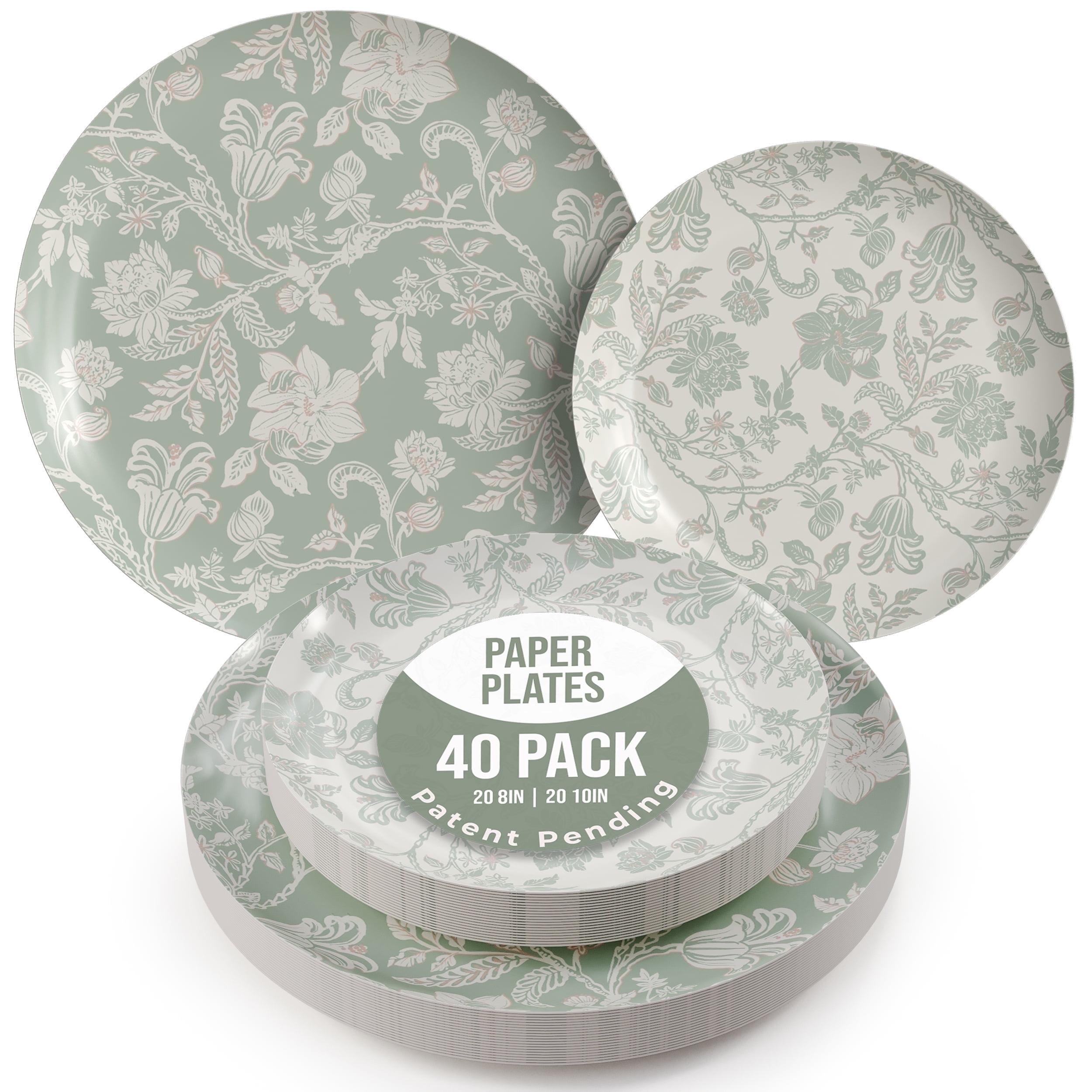 Crown Display 40-Piece Fancy Disposable Gracy Paper Plates for Parties ...