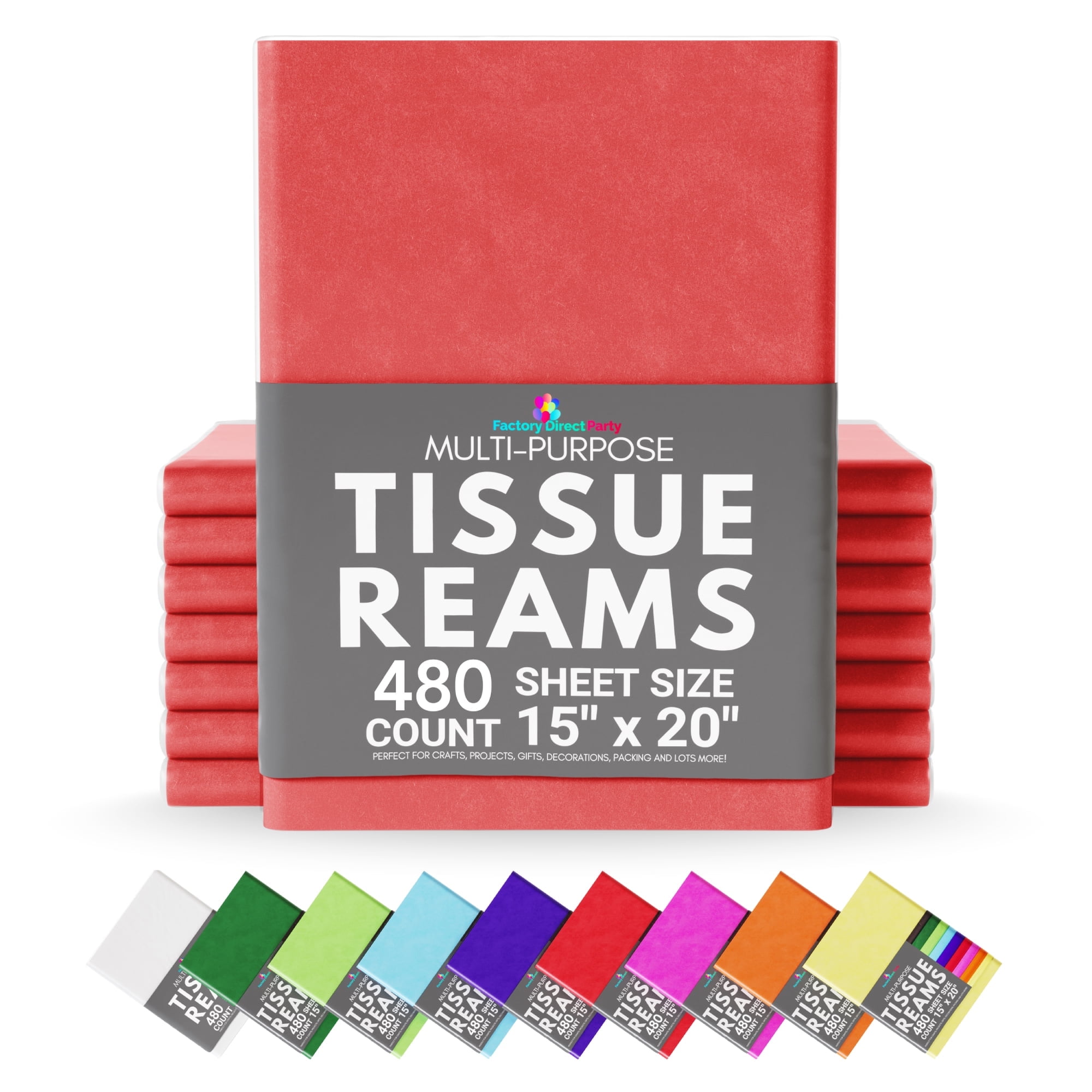 Crown Display - 480 Sheets, 15" x 20" Packing Paper Sheets For Gift ...