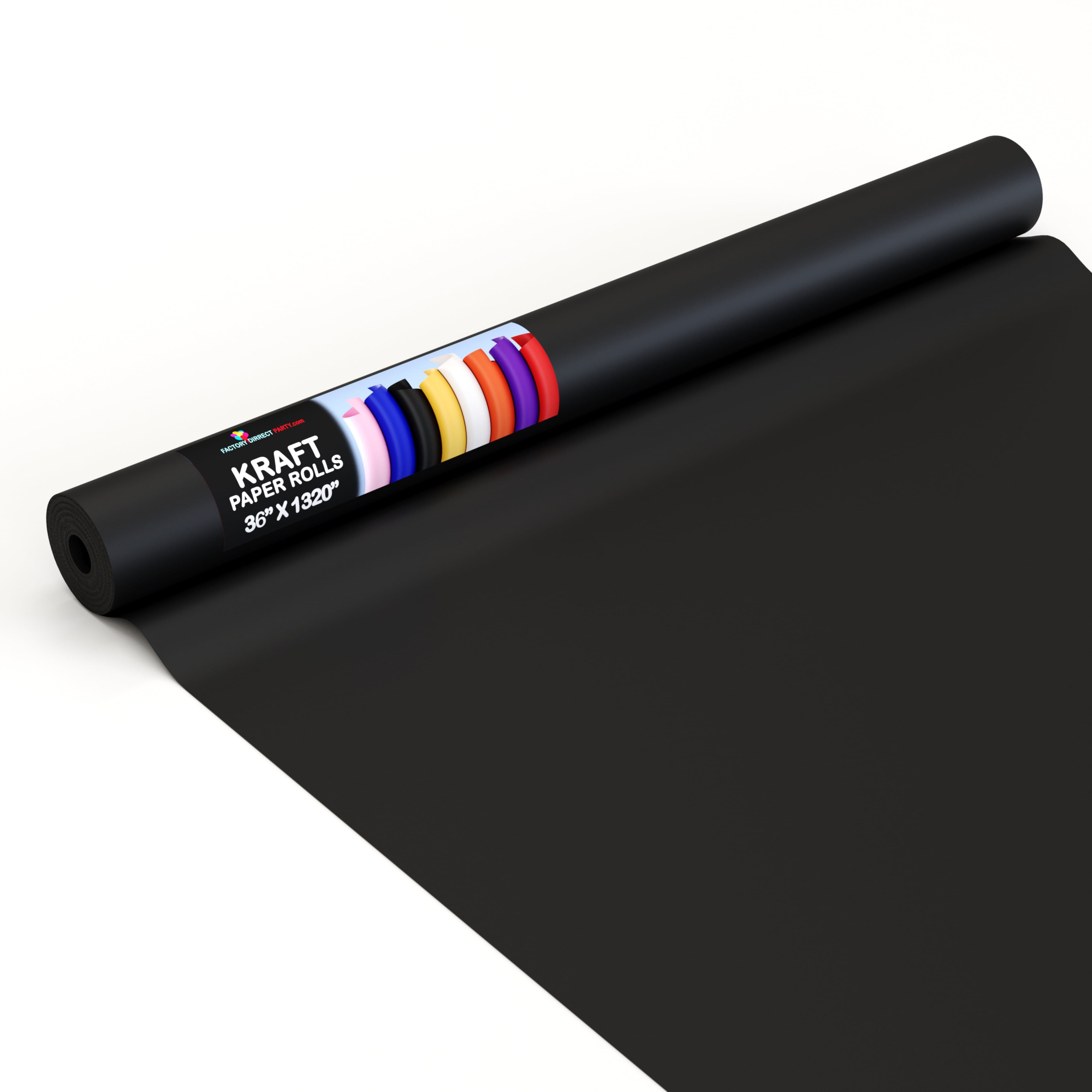 Crown Display Black Kraft Paper Roll 36" X 1320" (110' Ft) Colored ...