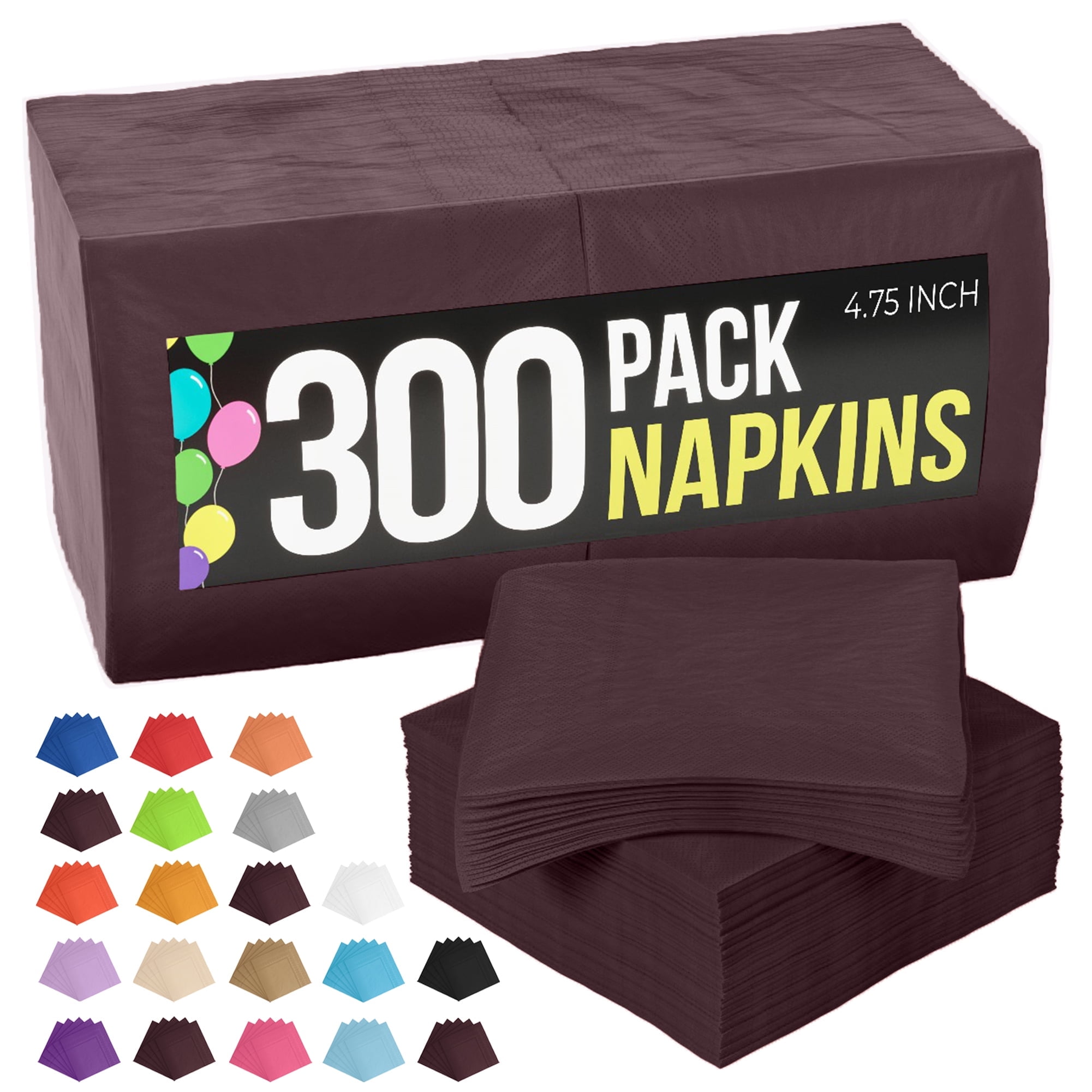 Crown Display Brown Beverage Napkins - 300 Count - Walmart.com