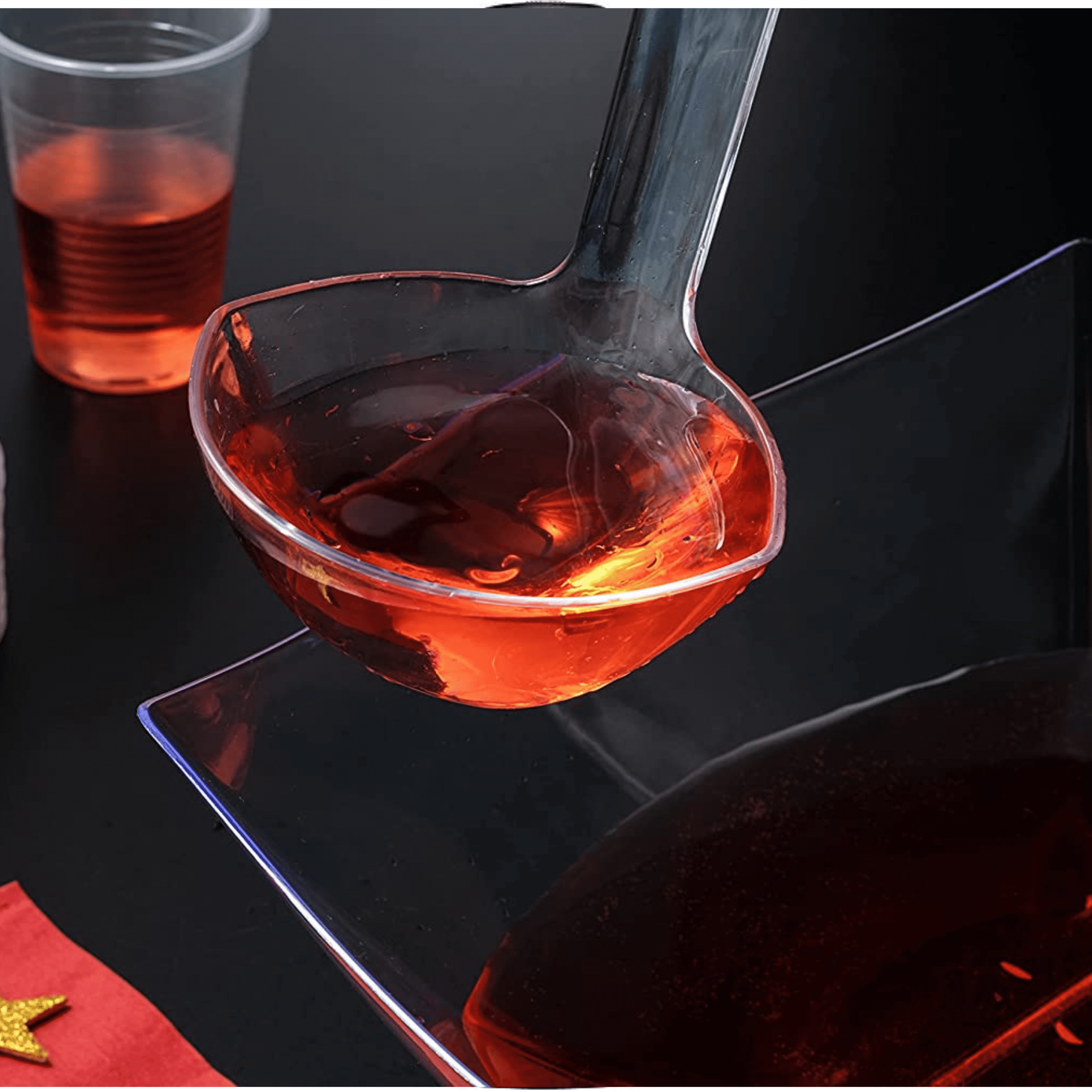 Crown Display Large Plastic Christmas Punch Bowl With Ladle - 4 Pcs ...