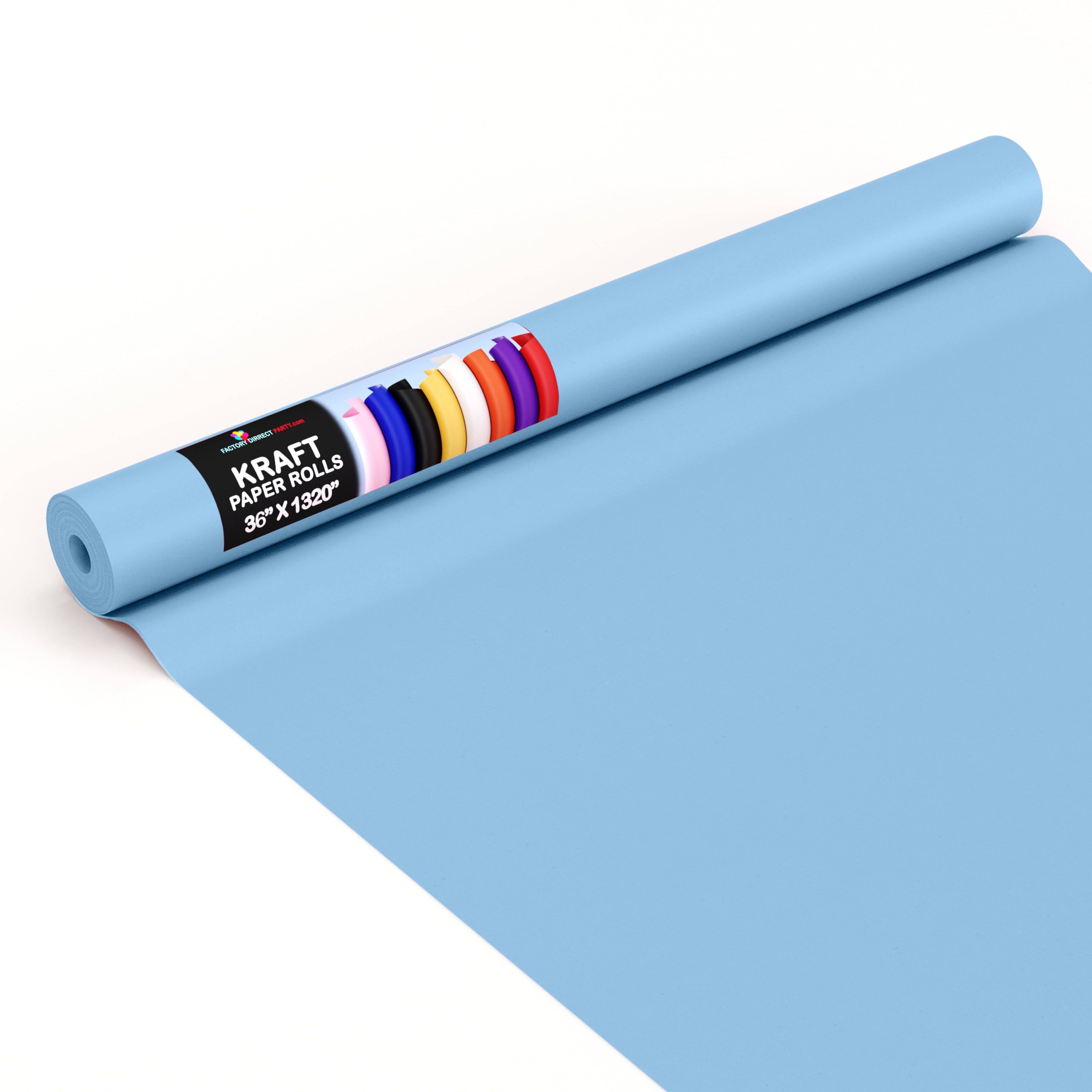 Crown Display Light Blue Kraft Paper Roll 36" X 1320" (110' Ft) Colored ...
