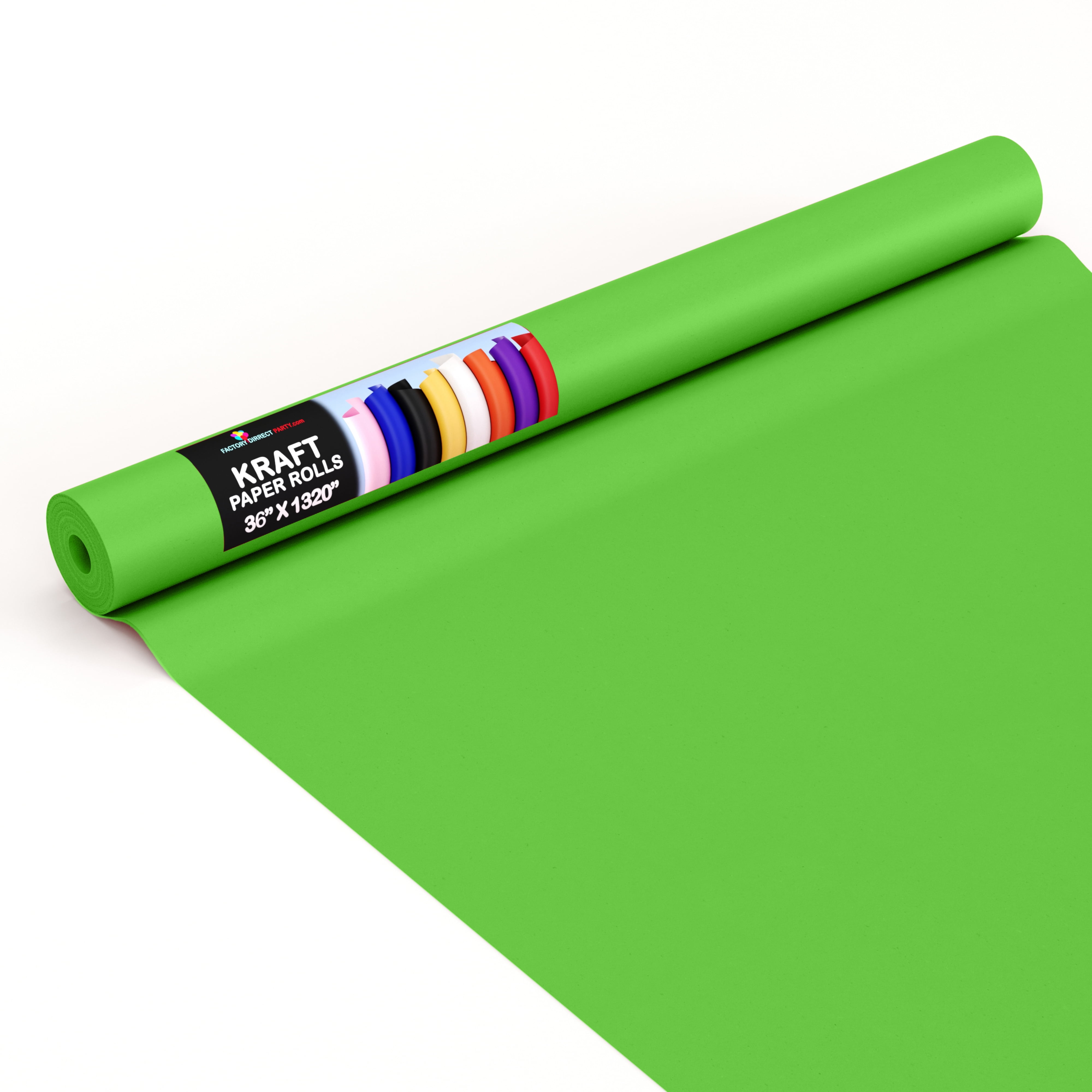 Crown Display Lime Green Kraft Paper Roll 36" X 1320" (110' Ft) Colored ...