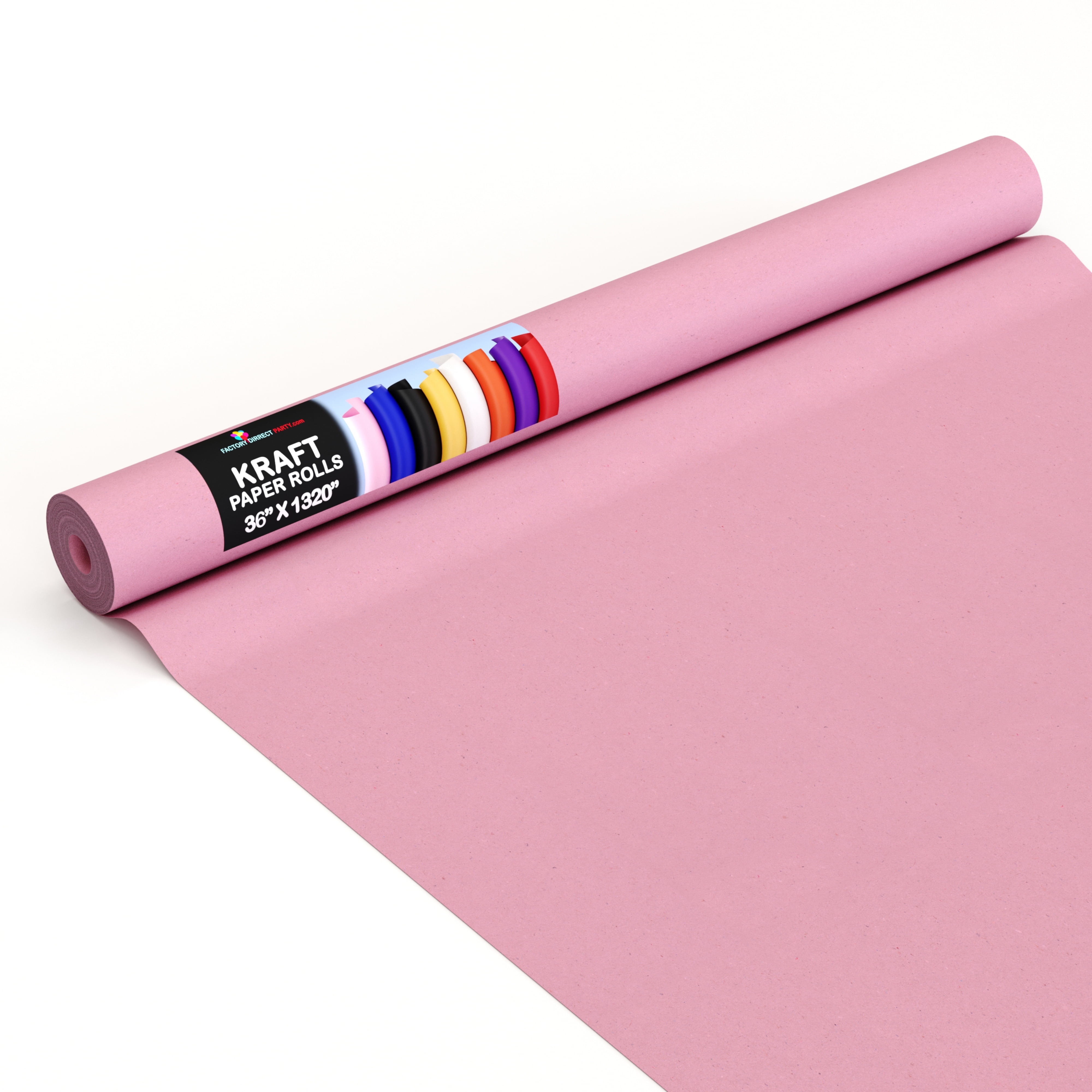 Crown Display Pink Kraft Paper Roll 36" X 1320" (110' Ft) Colored Paper ...