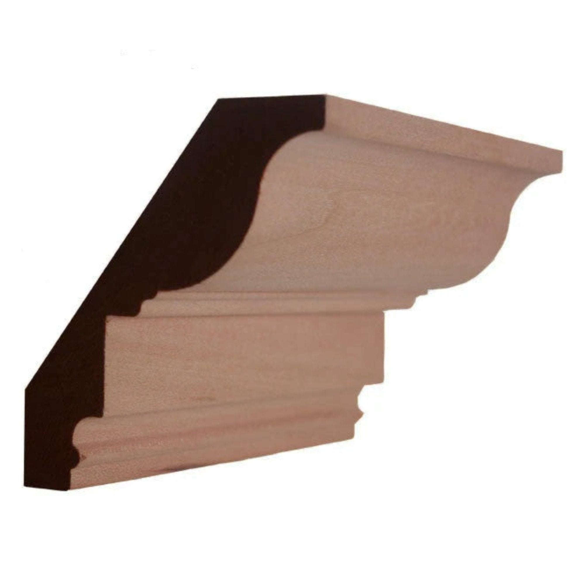 EWCR47 Colonial Crown 3/4" x 4" Unfinished 3" High x 2-5/8" Deep ...