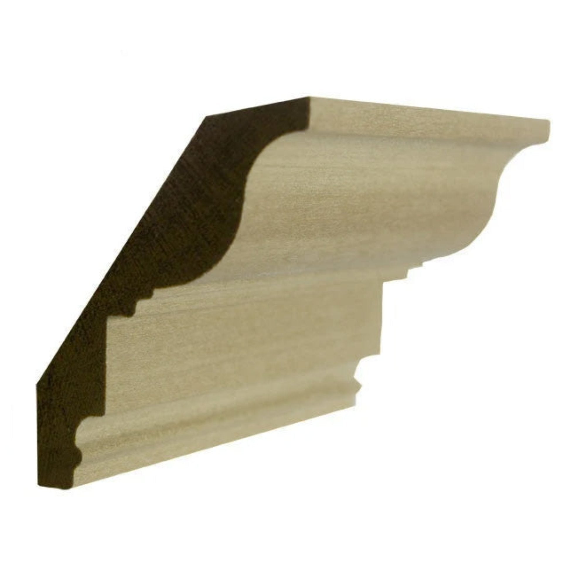EWCR47 Colonial Crown 3/4" x 4" Unfinished 3" High x 2-5/8" Deep ...