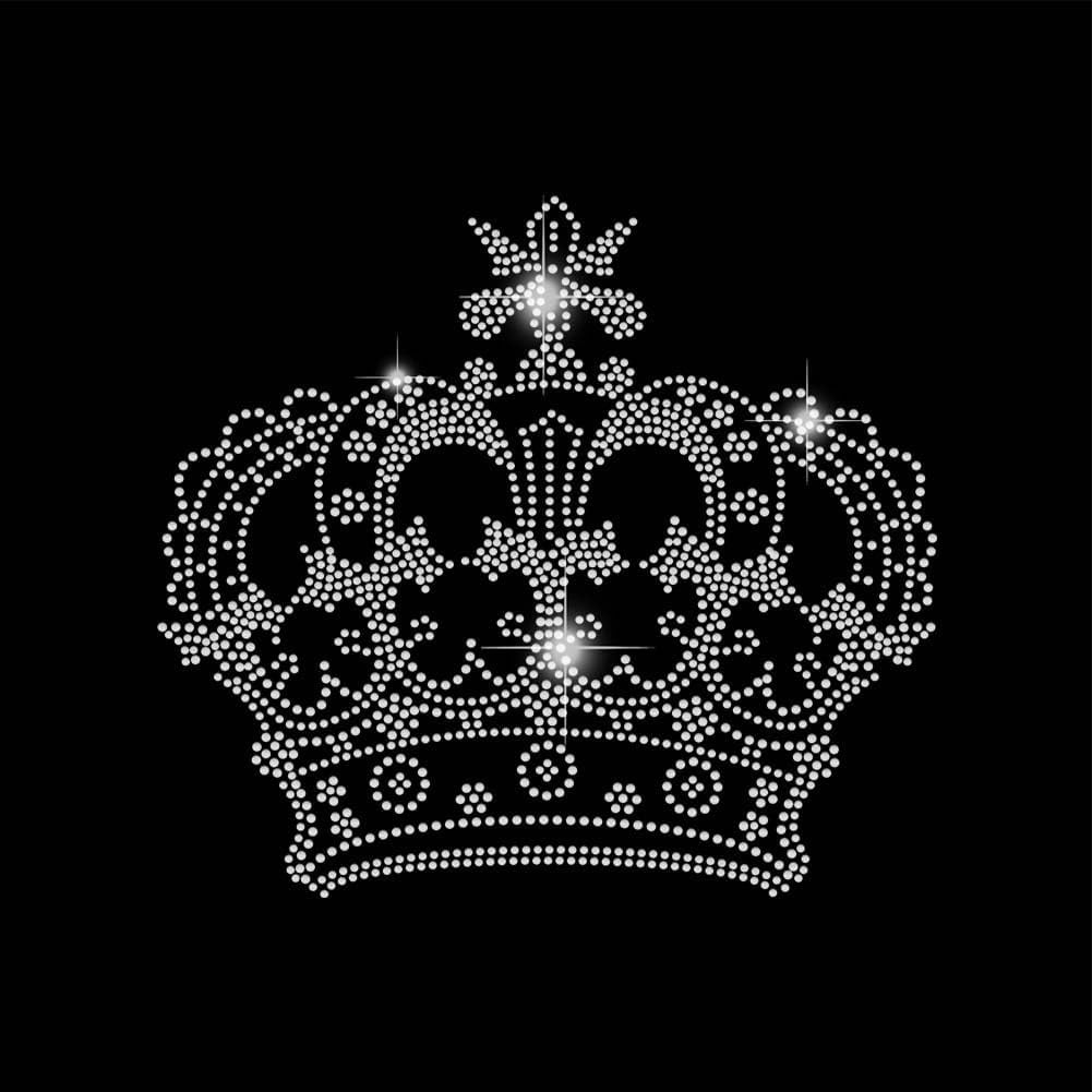 Crown Iron on Rhinestones Transfer Crown T-Shirt Crystal Heat Transfer ...