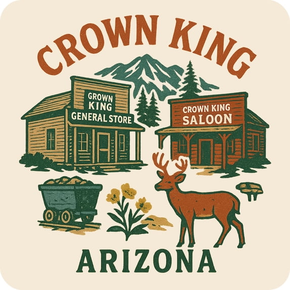 Crown King Arizona Keepsakes Souvenir Vinyl Sticker – Destination ...