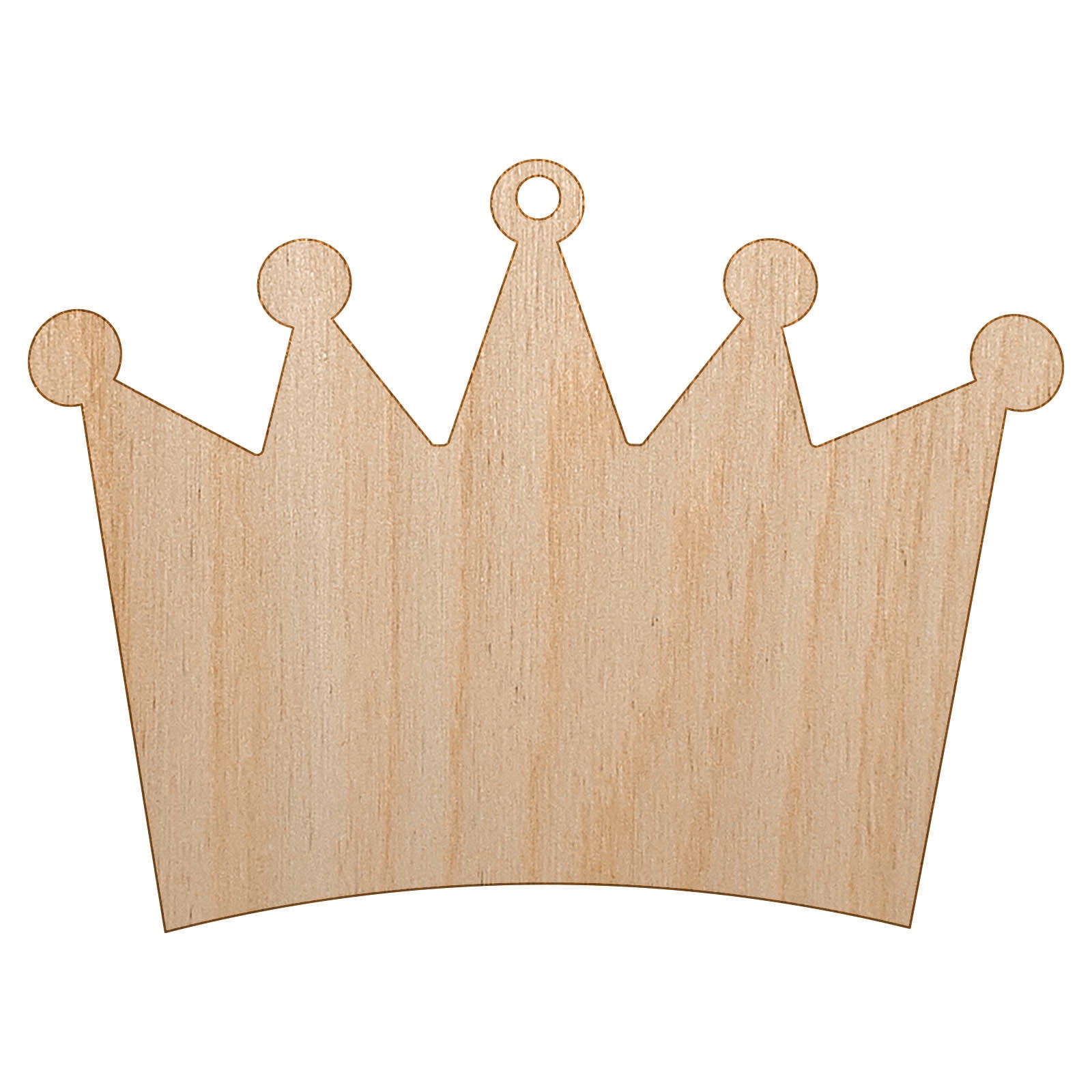 Crown King Queen Princess Wood Holiday Christmas Tree Ornament ...