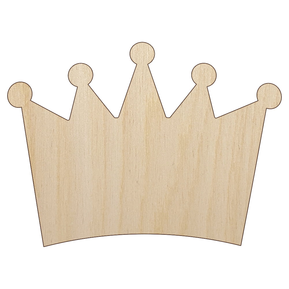 Crown King Queen Princess Wood Shape Unfinished Piece Cutout Craft DIY ...