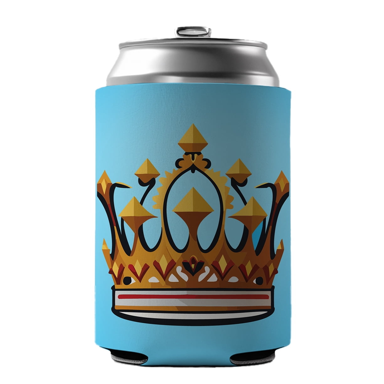 Crown King Queen Royalty Drink Beer Soda Insulated Sleeve Holder Can ...