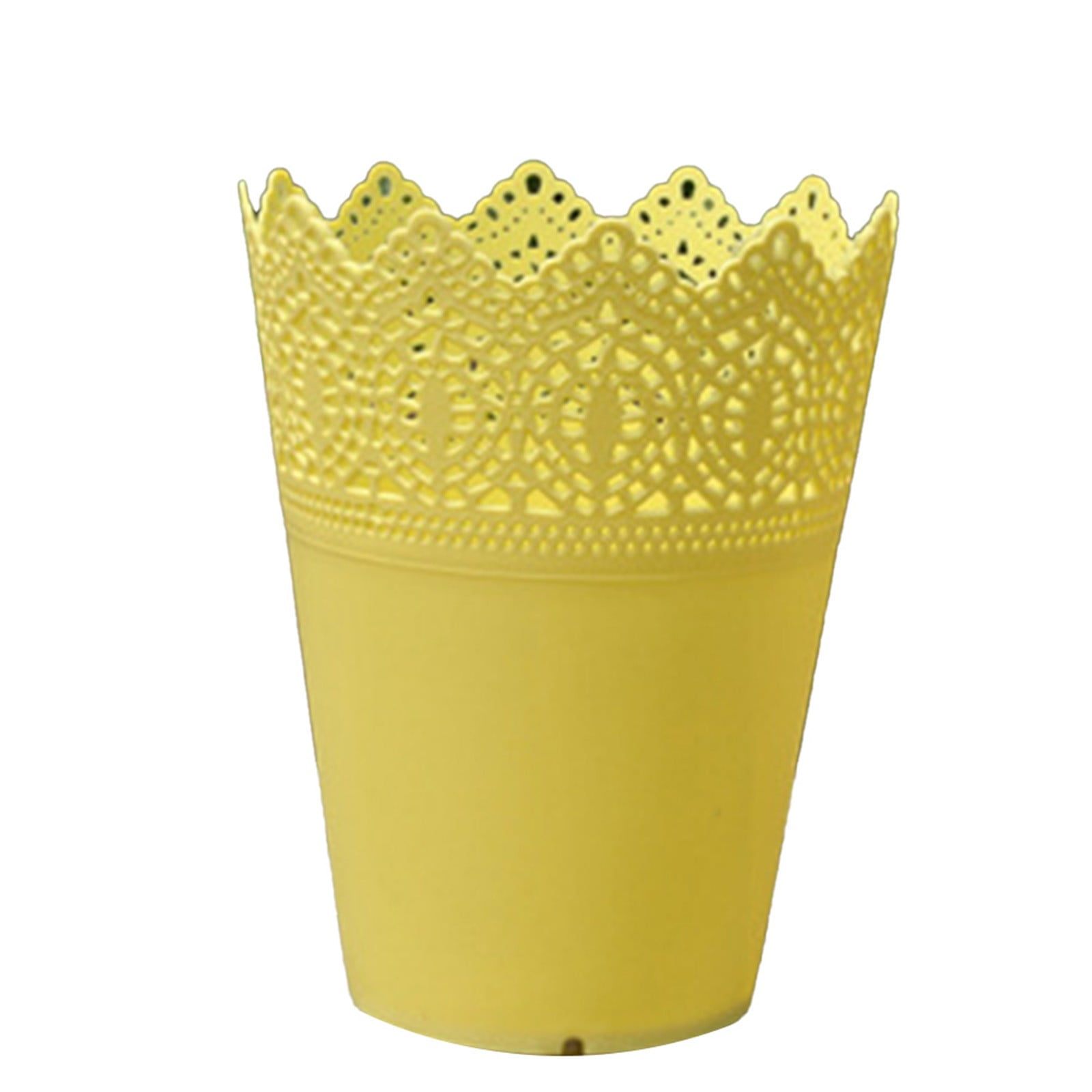 Crown Lace Flower Vase Plastic Hollow Storage Holder Decorative Pierced ...