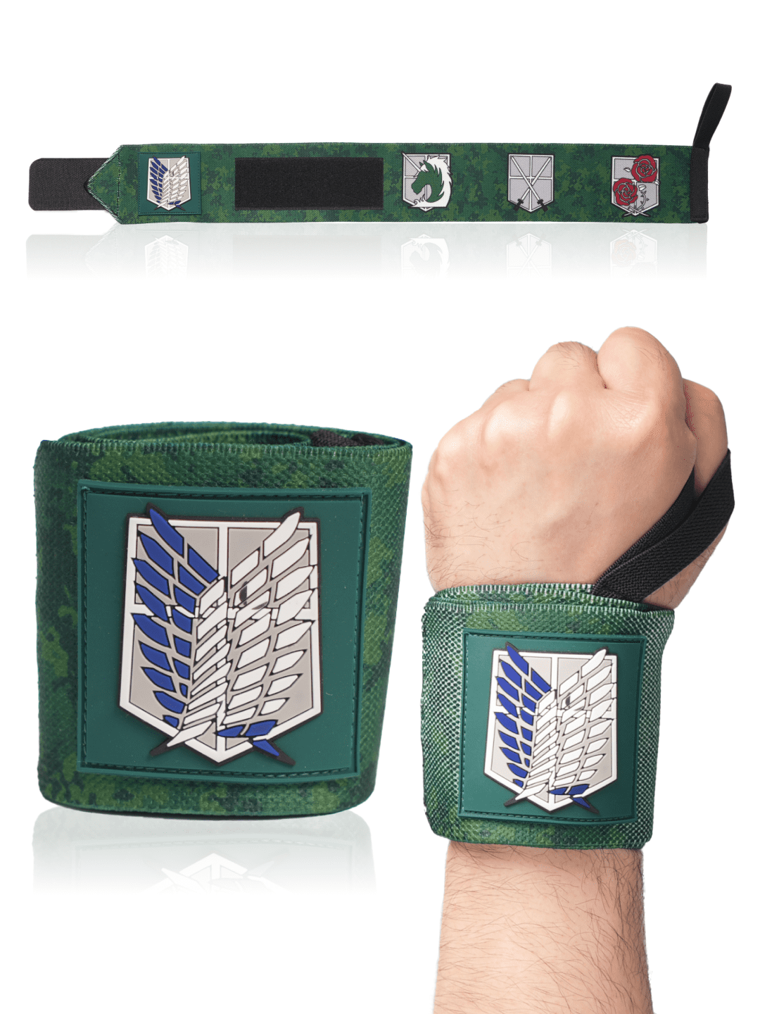 Crown Limited Supply Anime Wrist Wraps Durable Unisex Nylon Green ...