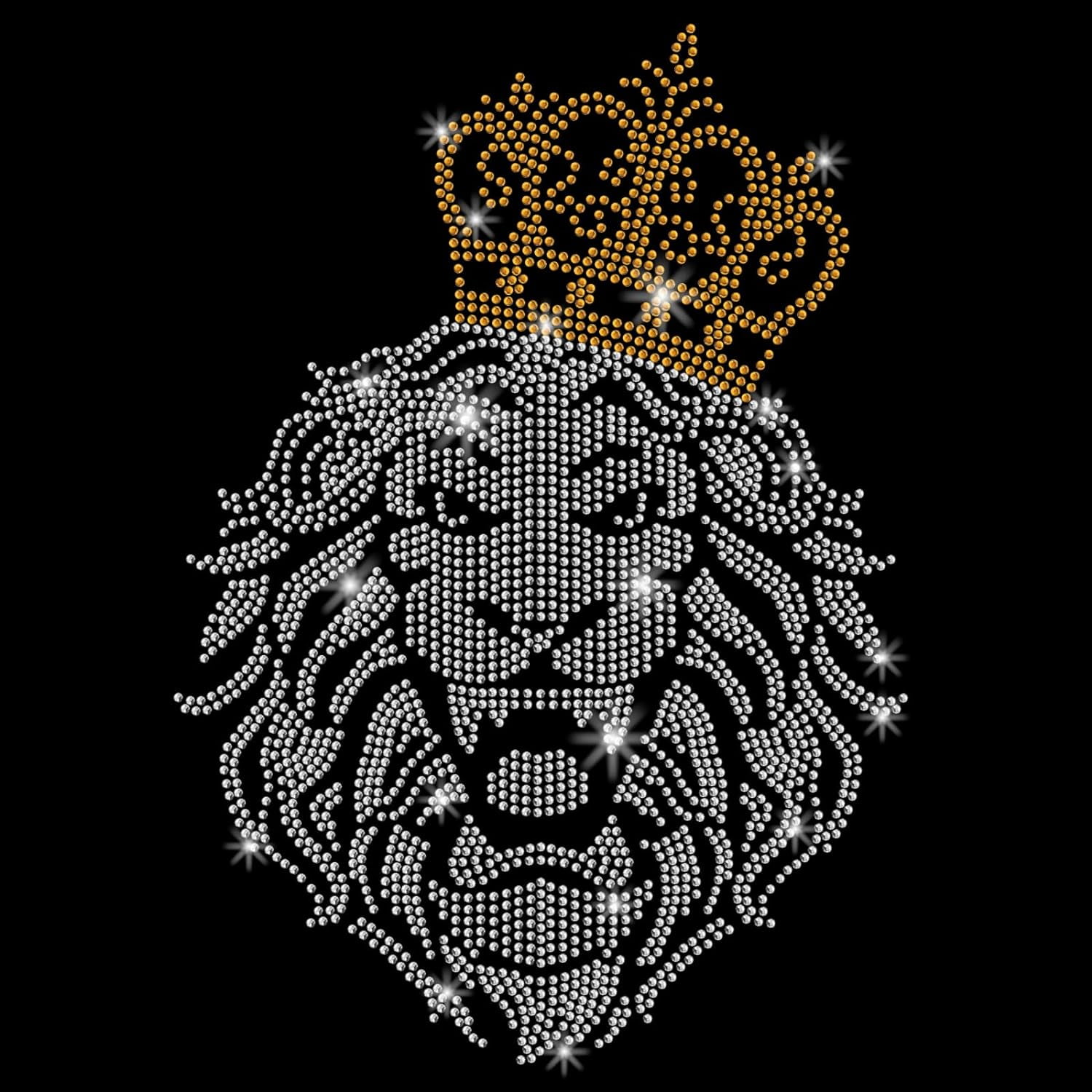 Crown Lion Patches Clothing Lion with Crown Iron On Transfers Set Lion ...