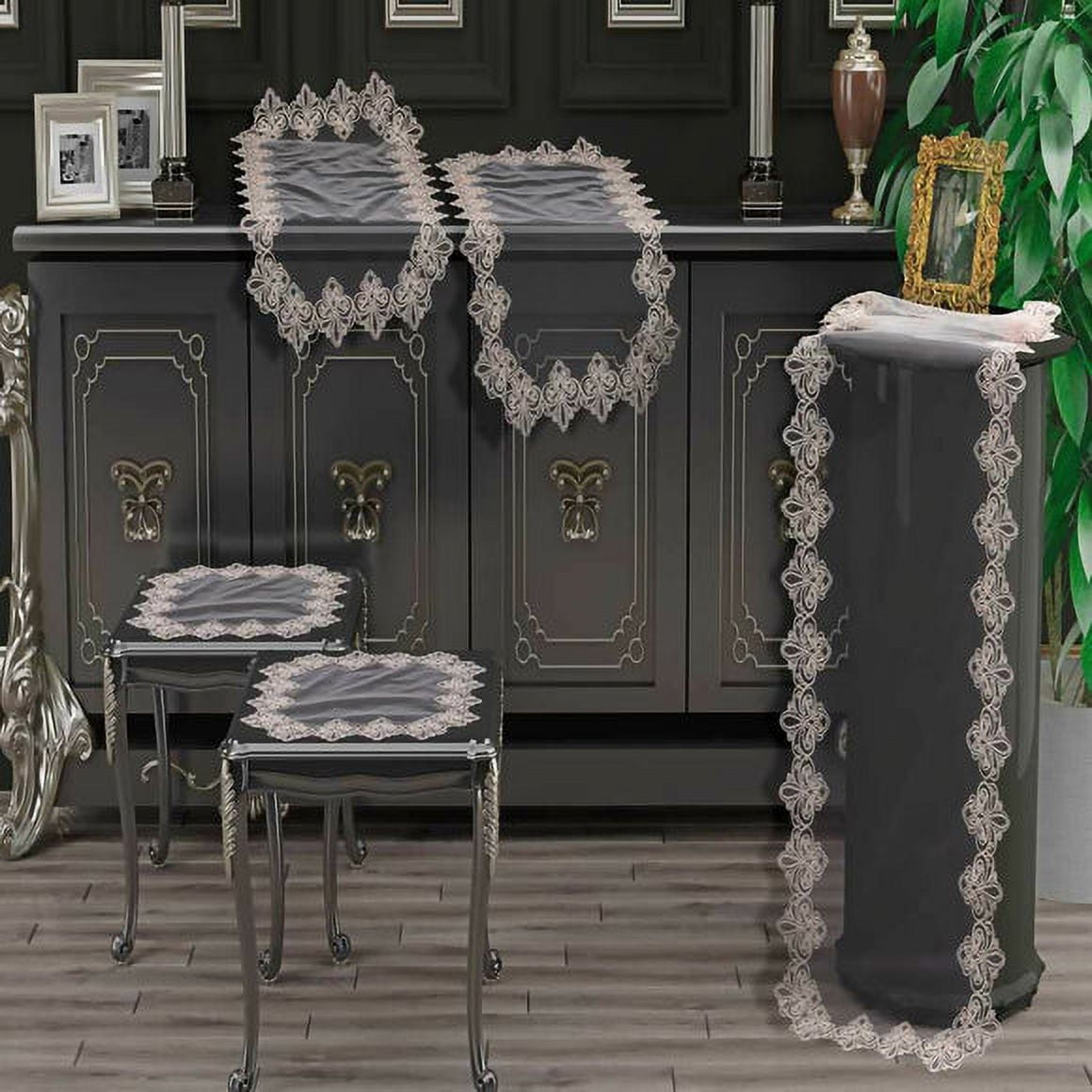 Crown Living Set, Table Scape, Dining Room, Living Room, 5PC Runner Set ...