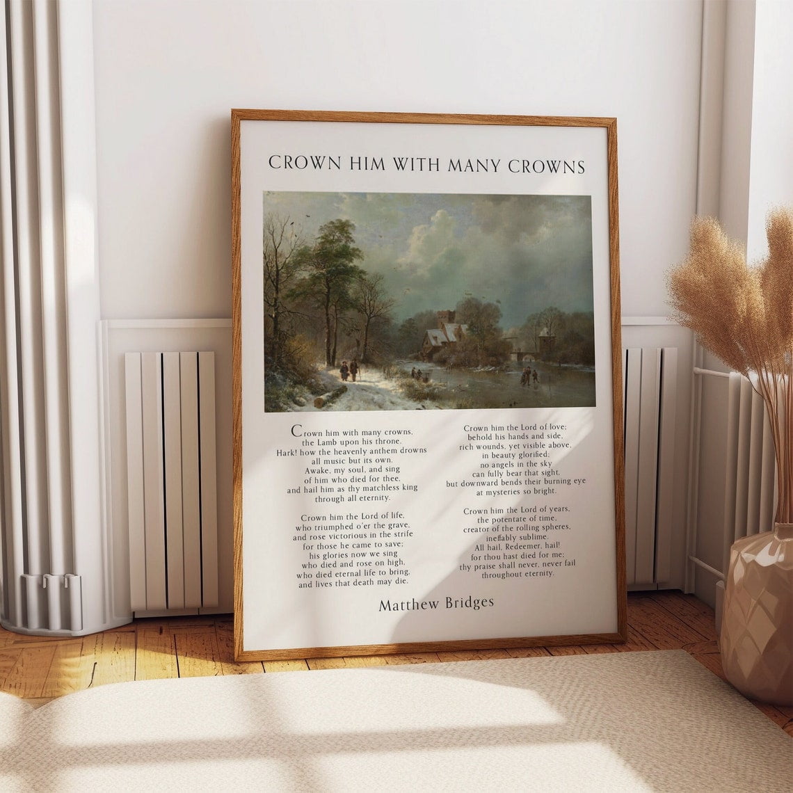 Crown Him With Many Crowns Music Sheet Poster - Harmony And Faith ...