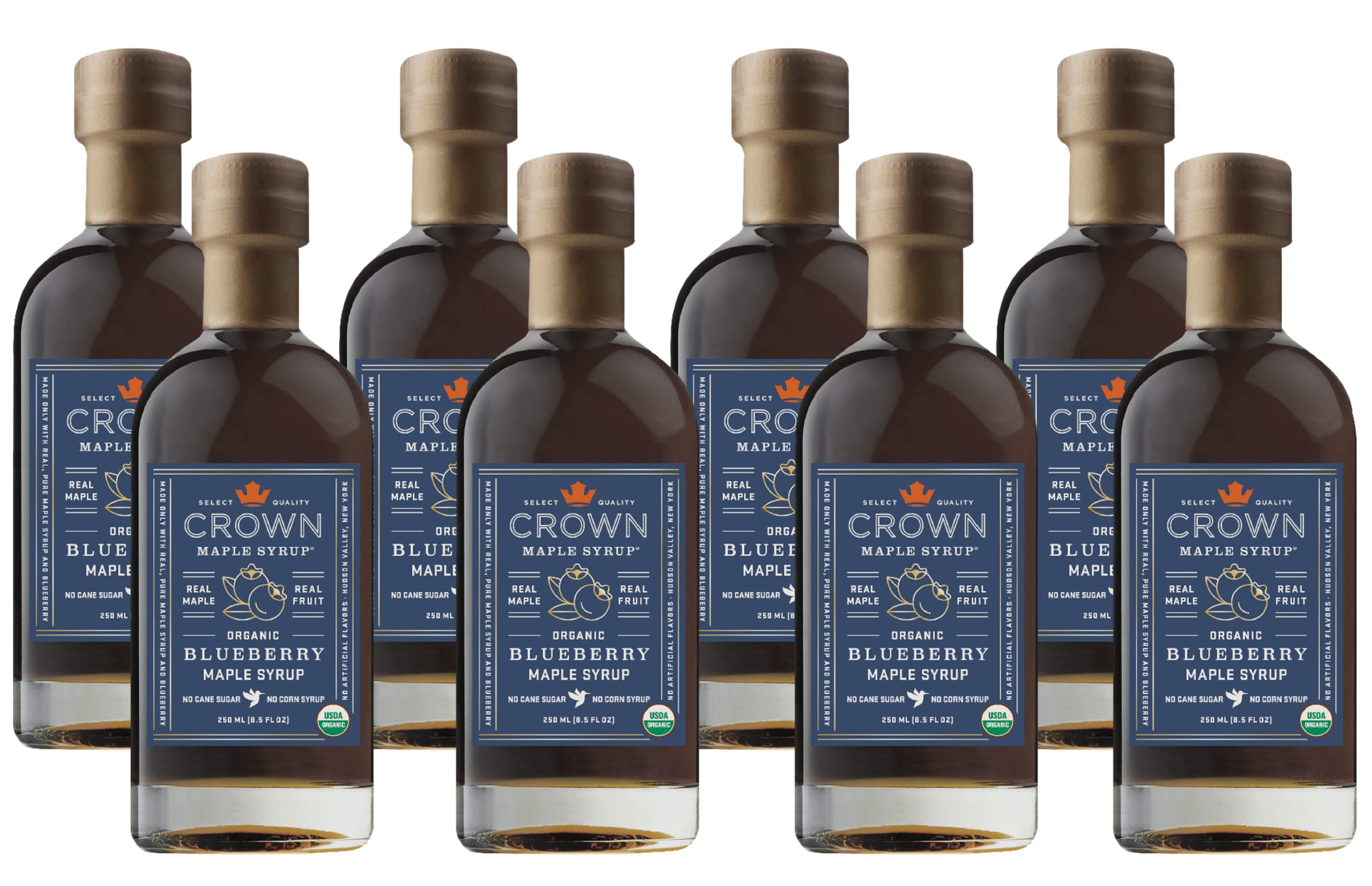 Crown Maple Blueberry Infused Organic Maple GJM1 Syrup, 100% Pure ...