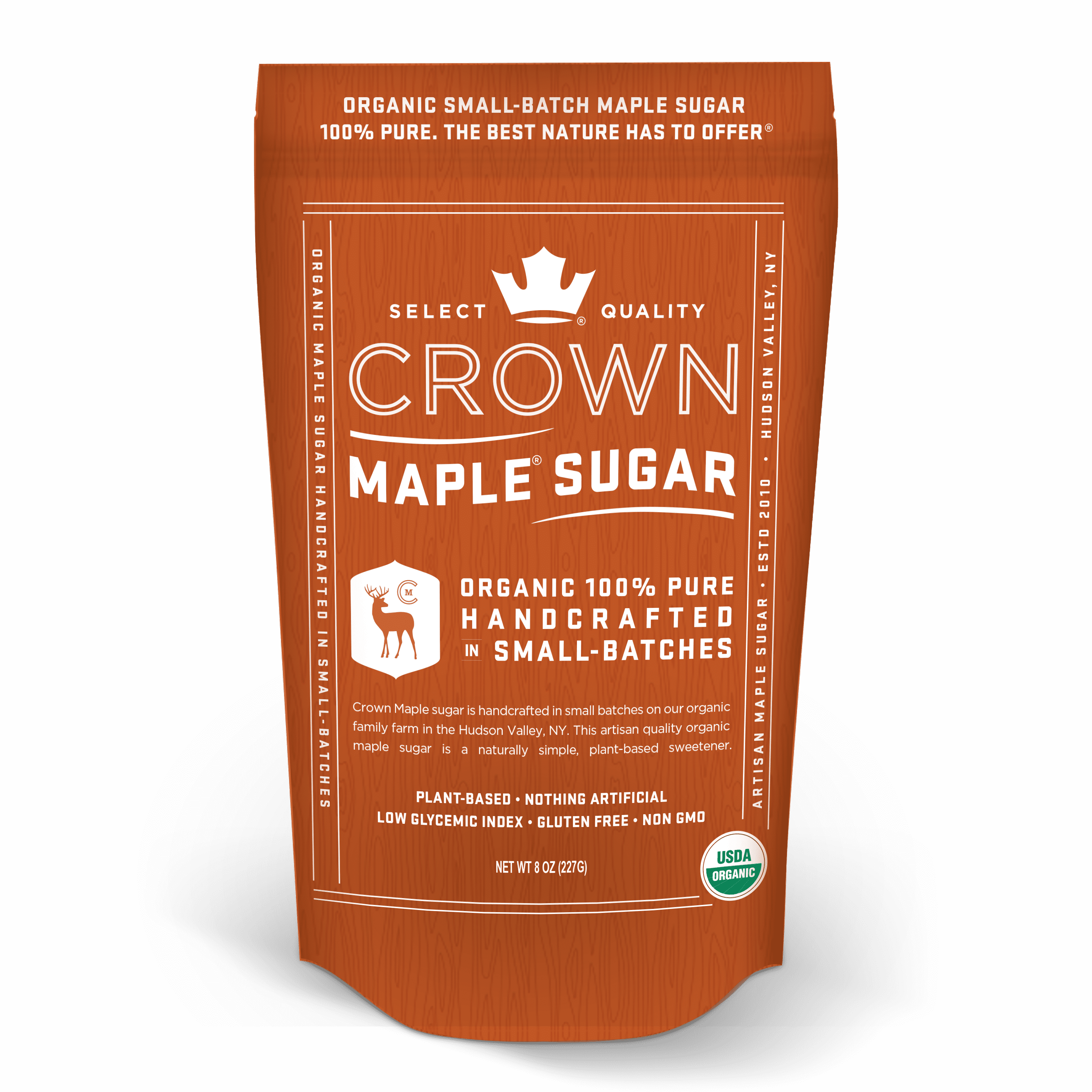 Crown Maple, Organic Maple Sugar, 8 oz, Handmade Small-Batches ...