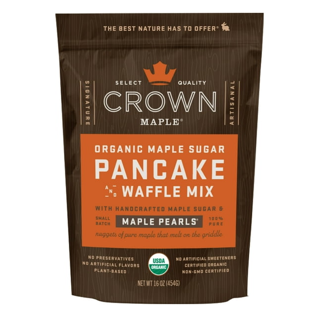 Crown Maple Organic Maple Sugar Pancake Mix with Handcrafted Maple ...