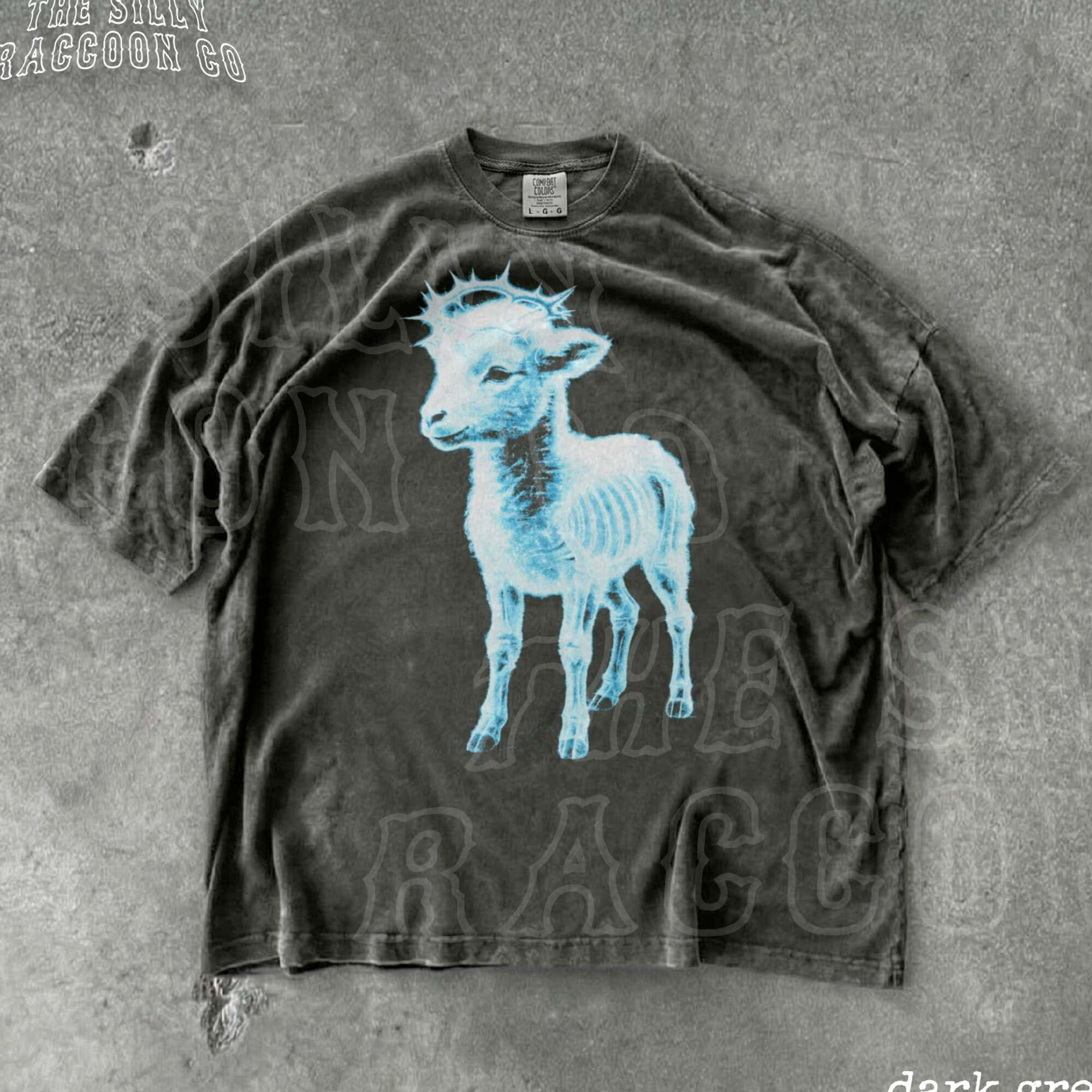 Crown Of Thorns Lamb Shirt Dark Christian Graphic Tee Lamb Of God Gift ...