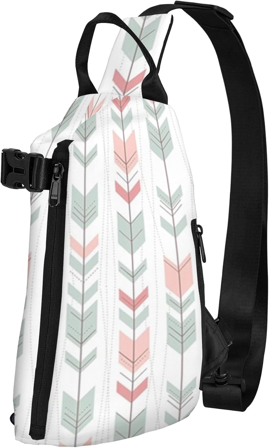 Crown Pattern,Sling Crossbody Bag,Pale Colored Crown Diamond,Chest Bag ...