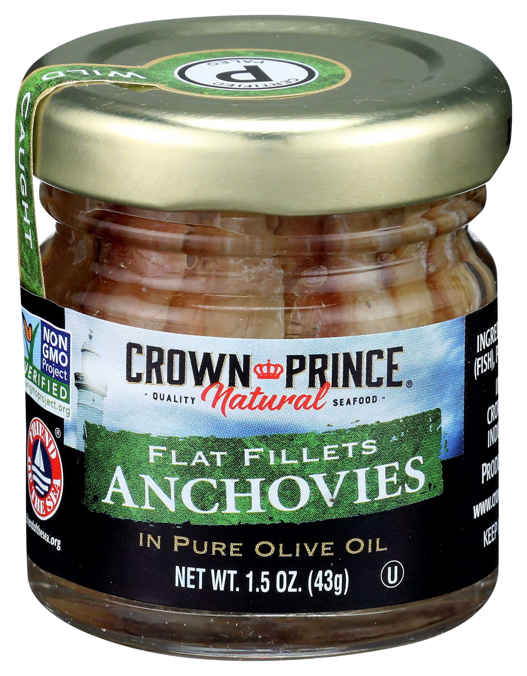 Crown Prince Natural Anchovy Fillet in Olive Oil, 1.5 Ounce -- 18 per ...