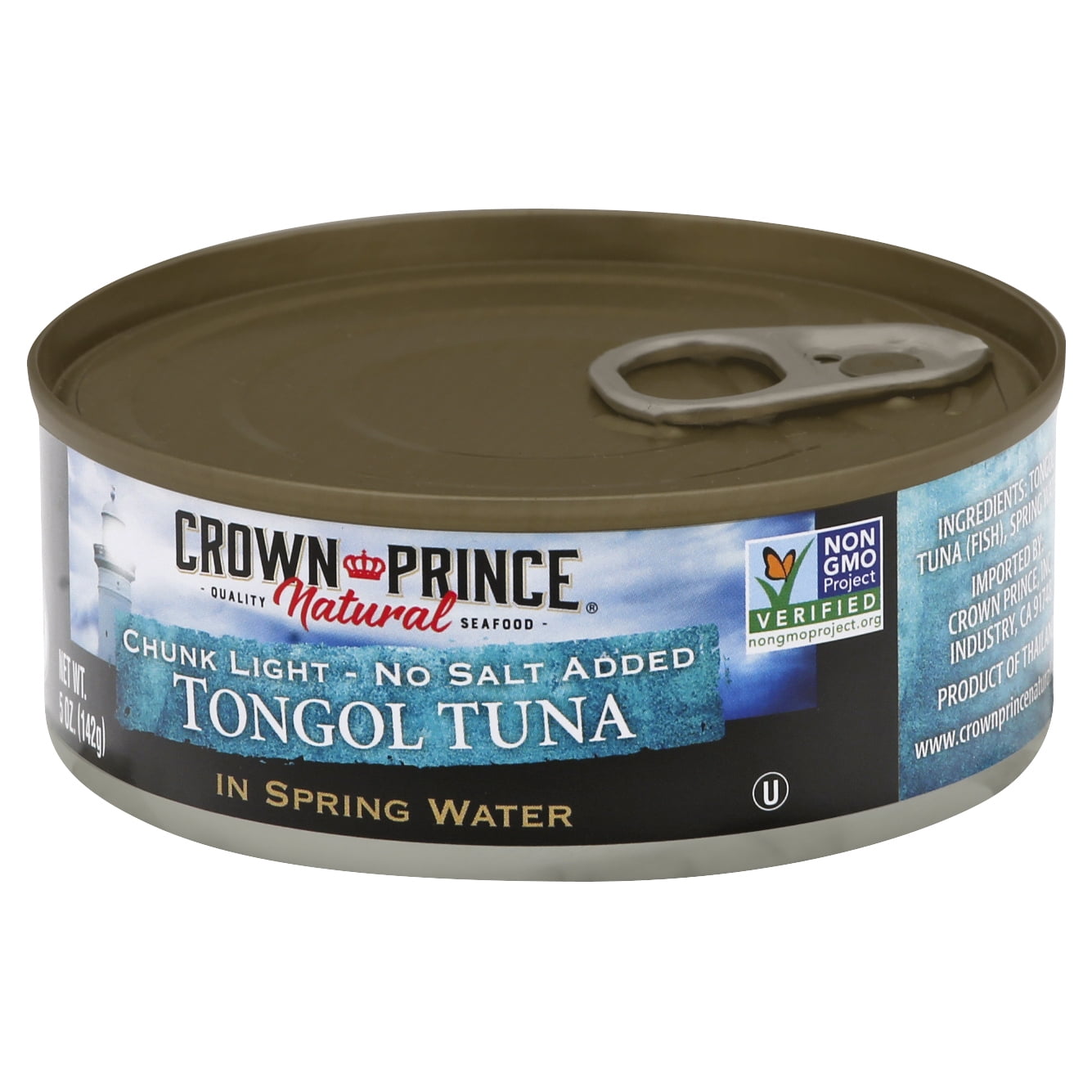 Crown Prince Natural Tongol Tuna, Chunk Light, In Spring Water, No Salt ...