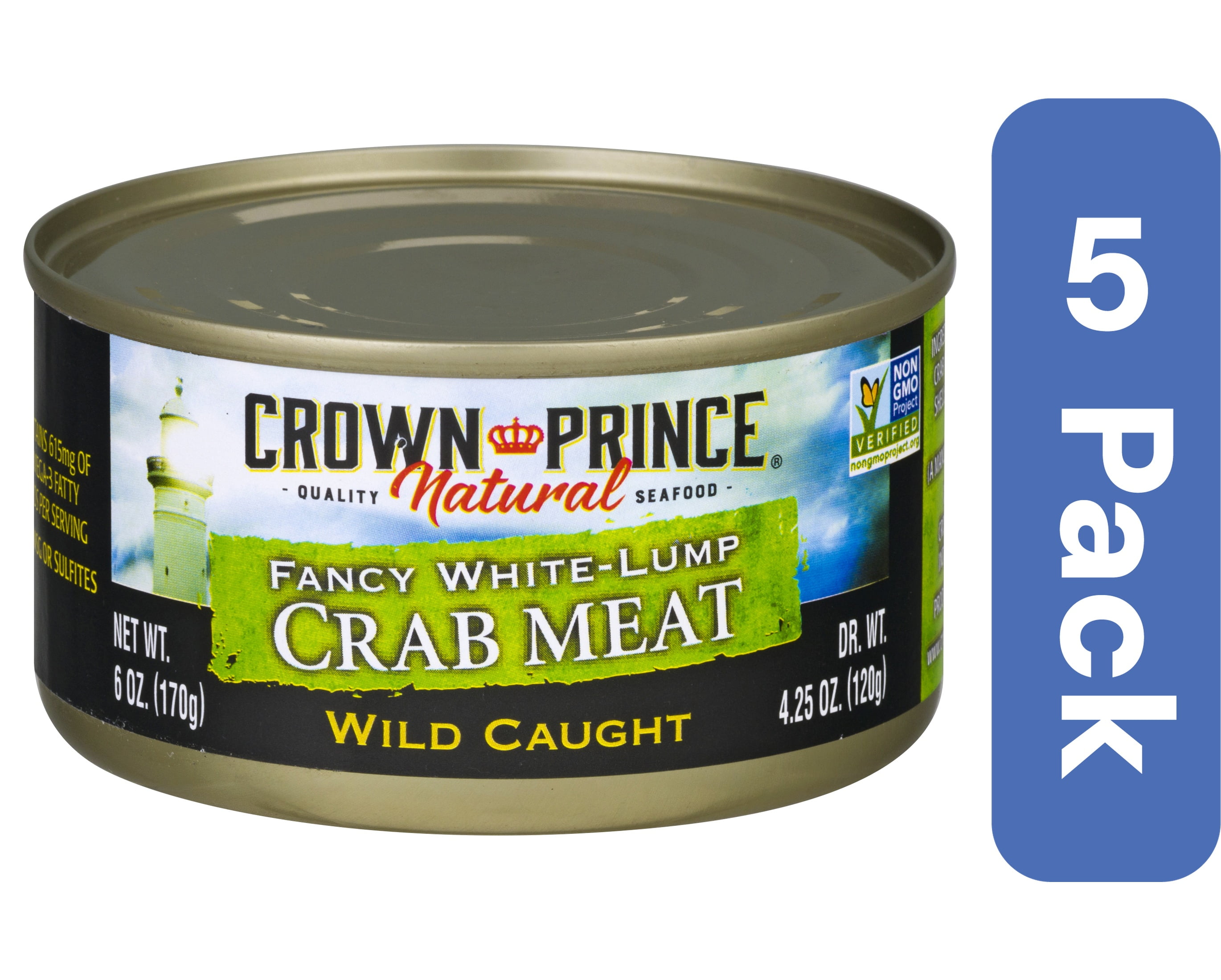 Crown Prince White Lump Crab Meat 6 oz (Pack of 5) - Walmart.com