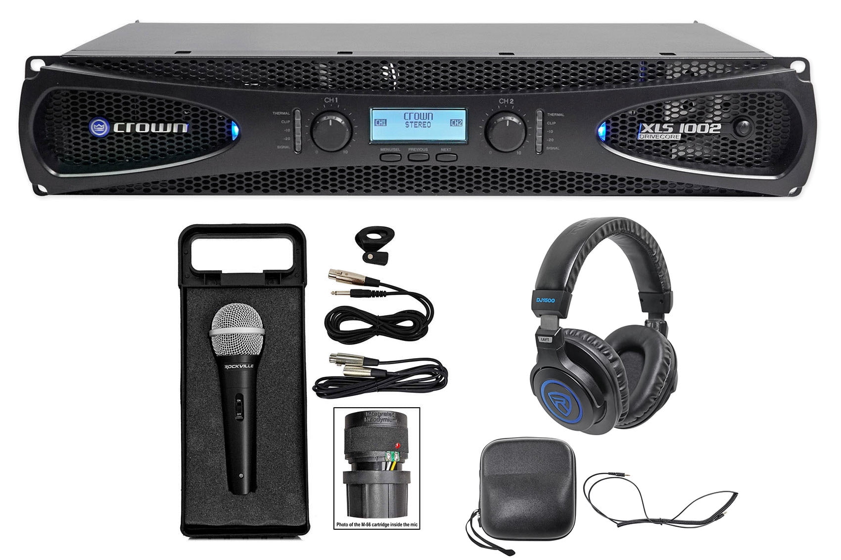 Crown Pro XLS1002 XLS 1002 700 Watt DJ/PA Power Amplifier Amp ...