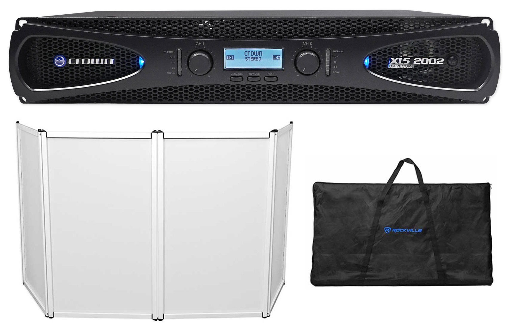 Crown Pro XLS2002 XLS 2002 2100 Watt DJ/PA Power Amplifier Amp w/ DSP ...