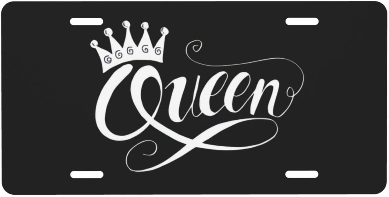 Crown Queen Word Letters License Plate, Decorative Car Front License ...