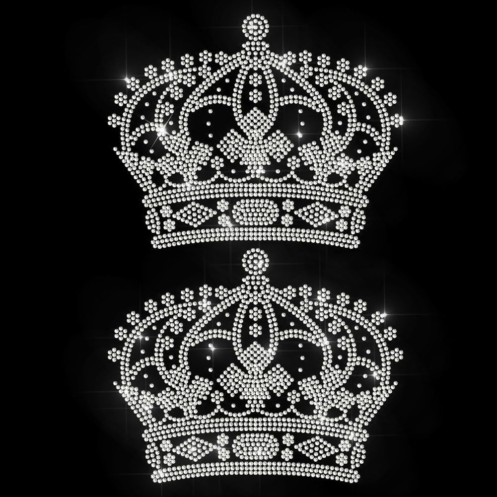 Crown Rhinestone Iron on Transfer Royal Majesty Heat Transfer Decal ...